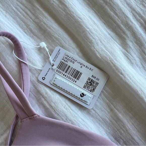 lululemon athletica | Tops | Pink Peony Like A Cloud Longline Bra ...